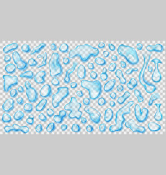 Transparent light blue drops Royalty Free Vector Image