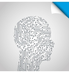 Electrical circuit profile design Royalty Free Vector Image