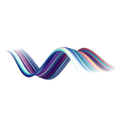 Colorful flow poster transparent brushstroke wave Vector Image