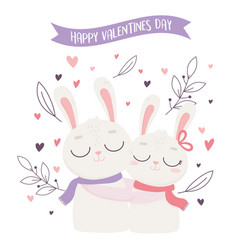 Hare with a flower Royalty Free Vector Image - VectorStock