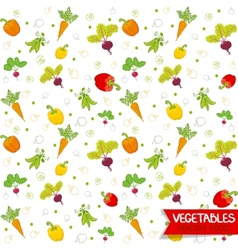 Root vegetables with leafy tops dark seamless Vector Image