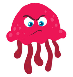 Jellyfish with tentacles or color Royalty Free Vector Image