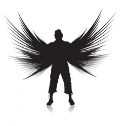 Winged man Royalty Free Vector Image - VectorStock