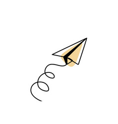 Letter i initial lettermark outline continuous Vector Image