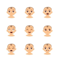 Boy emoticons collection cute kid emoji Royalty Free Vector