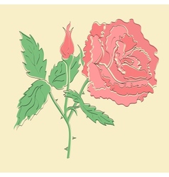 Red rose Royalty Free Vector Image - VectorStock