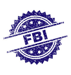 Grunge textured fbi stamp seal Royalty Free Vector Image