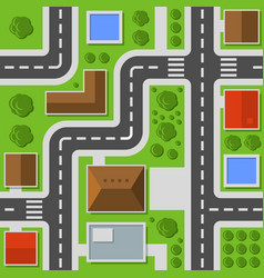 City top view town map seamless pattern Royalty Free Vector