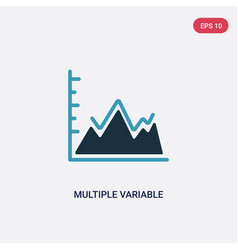 Two color multiple variable points line chart Vector Image