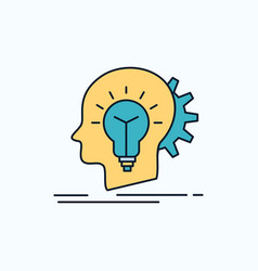 Creative creativity head idea thinking logo Vector Image