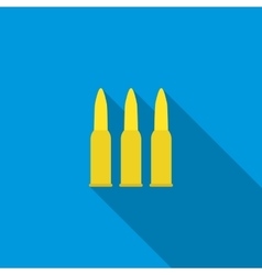 Three bullets icon flat style Royalty Free Vector Image