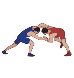 Wrestlers Royalty Free Vector Image - VectorStock