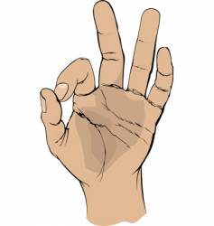 Hand gesture with smooth skin Royalty Free Vector Image
