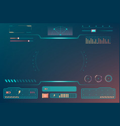Technology interface template design elements Vector Image