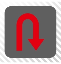 Turn Back Rounded Square Button Royalty Free Vector Image