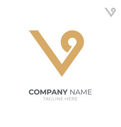 Letter v d logo Royalty Free Vector Image - VectorStock