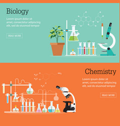 Science classes headers Royalty Free Vector Image