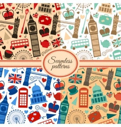 London seamless pattern set Royalty Free Vector Image
