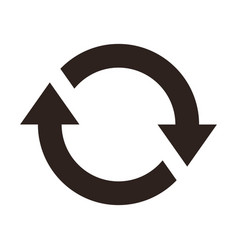 Repeat sign reload icon refresh loading reset Vector Image
