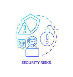 Security risks concept icon Royalty Free Vector Image