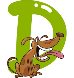 Letter d is for dog Royalty Free Vector Image - VectorStock