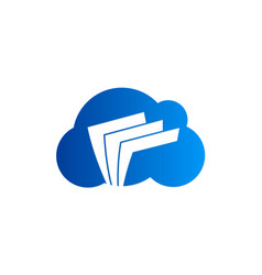 Abstract cloud logo design storage weather Vector Image