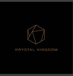 Modern and luxury crystal company logo Royalty Free Vector