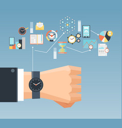 Time management vertical banners Royalty Free Vector Image