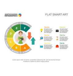 Six steps workflow process chart template Vector Image