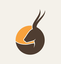 African impala cartoon animal character Royalty Free Vector