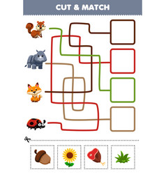 Education game for children logic table cut Vector Image