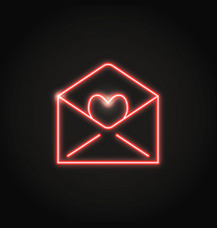 Heart shaped envelope Royalty Free Vector Image