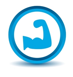 Blue strength icon Royalty Free Vector Image - VectorStock