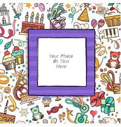 Beautiful template hand drawn frames Royalty Free Vector