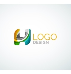 Letter m mega colorful logo design Royalty Free Vector Image