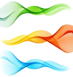 Abstract colorful transparent wave Royalty Free Vector Image