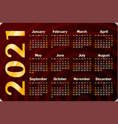 Calendar for 2021-2022 Royalty Free Vector Image