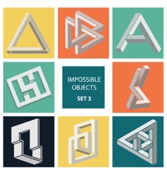 Impossible objects Royalty Free Vector Image - VectorStock