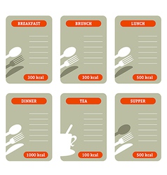 Calorie table nuts and seeds Royalty Free Vector Image