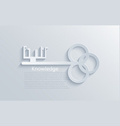 Modern light key to knowledge background Vector Image