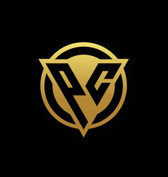 Cg logo monogram with triangle shape and circle Vector Image