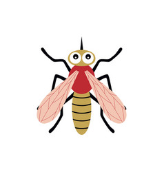 Angry mosquito cartoon Royalty Free Vector Image