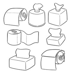 Tissue paper cartoon Royalty Free Vector Image