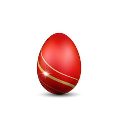 Easter egg 3d icons gold color eggs set isolated Vector Image