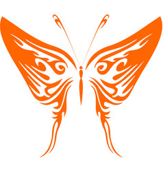 Butterfly outline vintage Royalty Free Vector Image