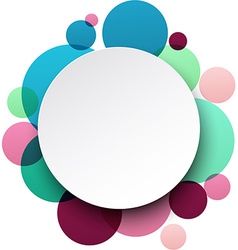 Paper white round speech bubbles Royalty Free Vector Image
