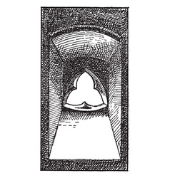 Gothic architecture spherical triangle inside Vector Image