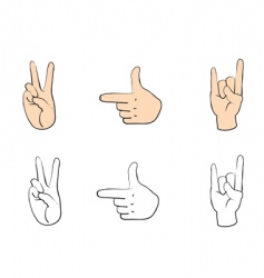 Middle finger sign by male hand Royalty Free Vector Image