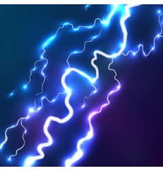 Hand holding powerful electric lightning Vector Image