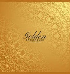 Gold luxury moroccan motif tile pattern Royalty Free Vector
